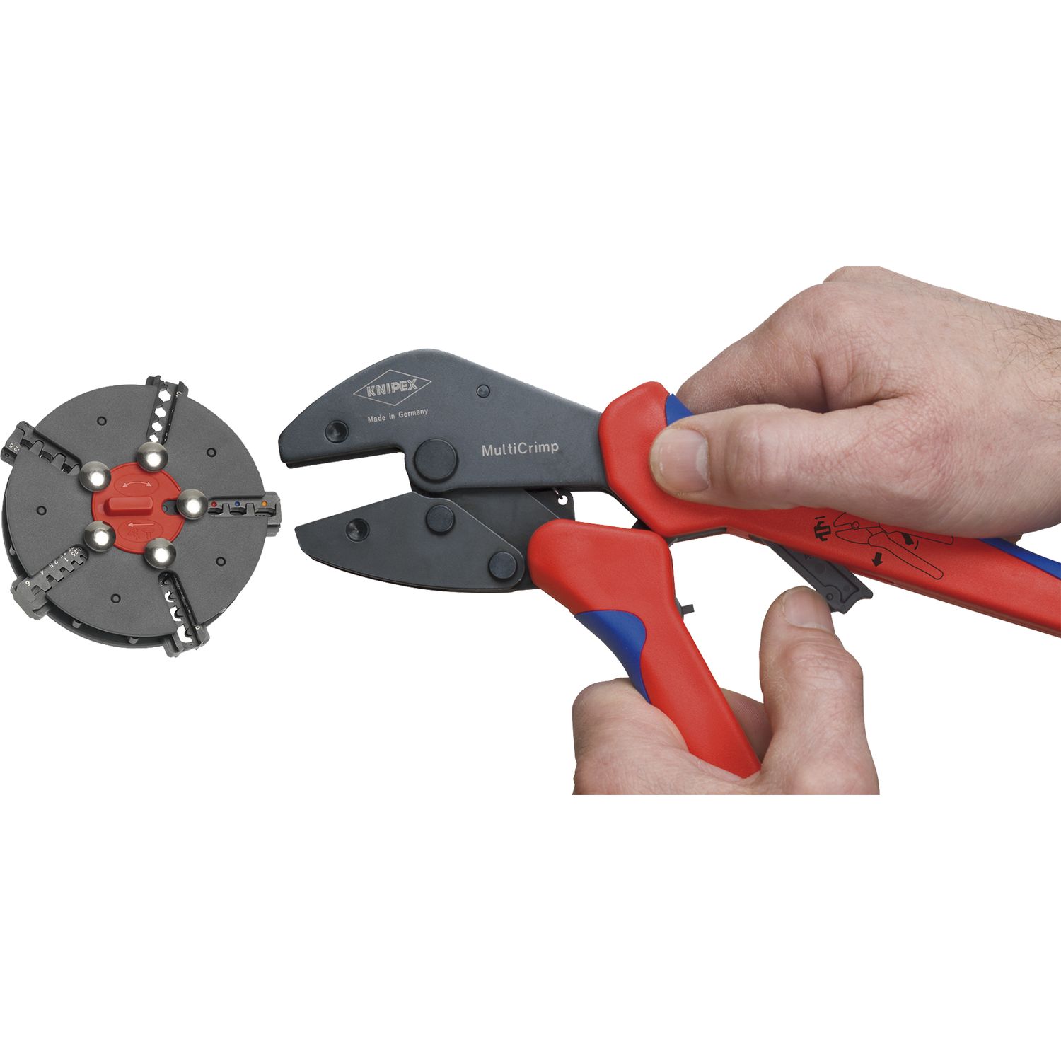 KNIPEX Crimpzange Multicrimp mit 5 Einsätzen Länge 250 mm - vasalat
