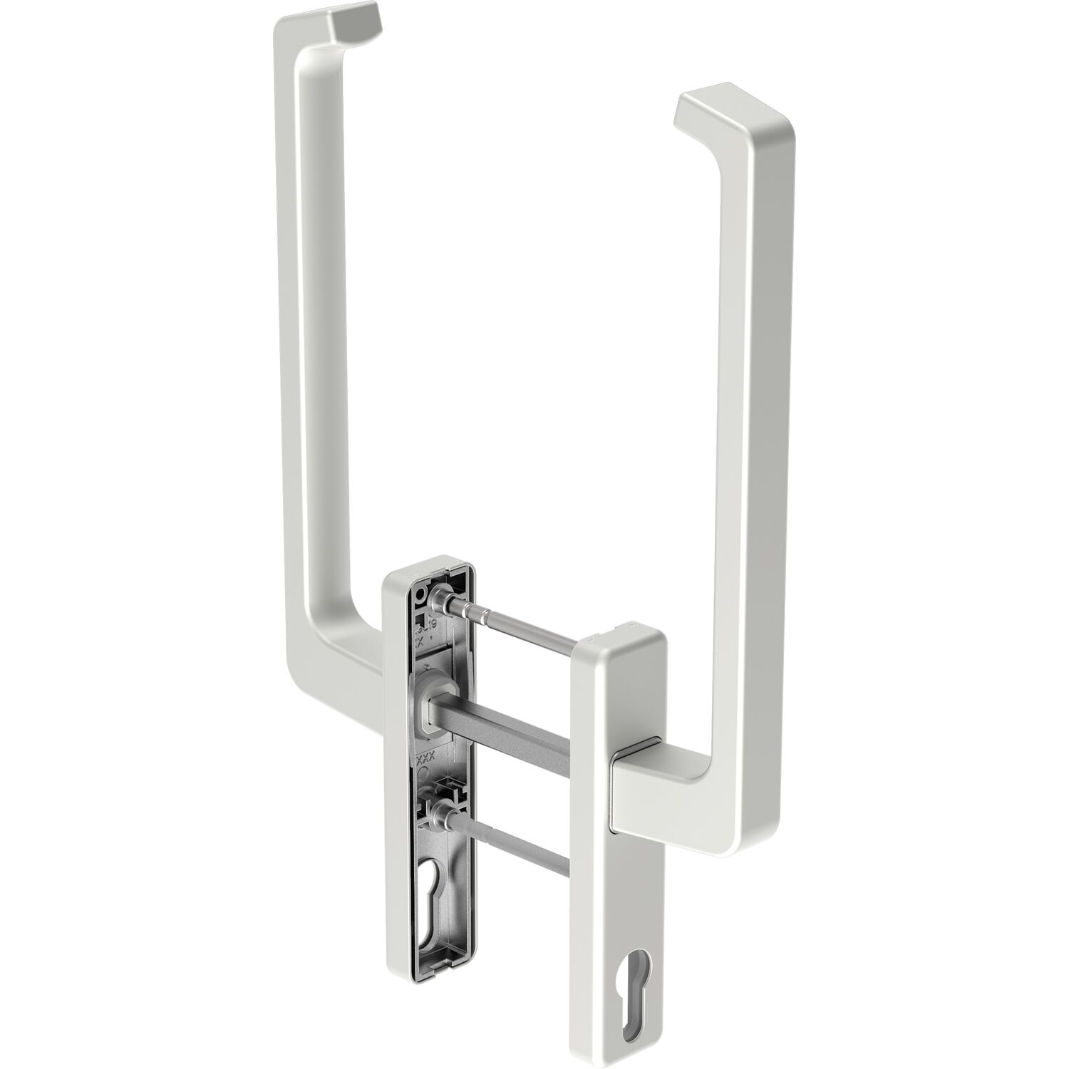 GU HS Drehgriffgarnitur DIRIGENT Griff innen/außen mit PZ silber - vasalat