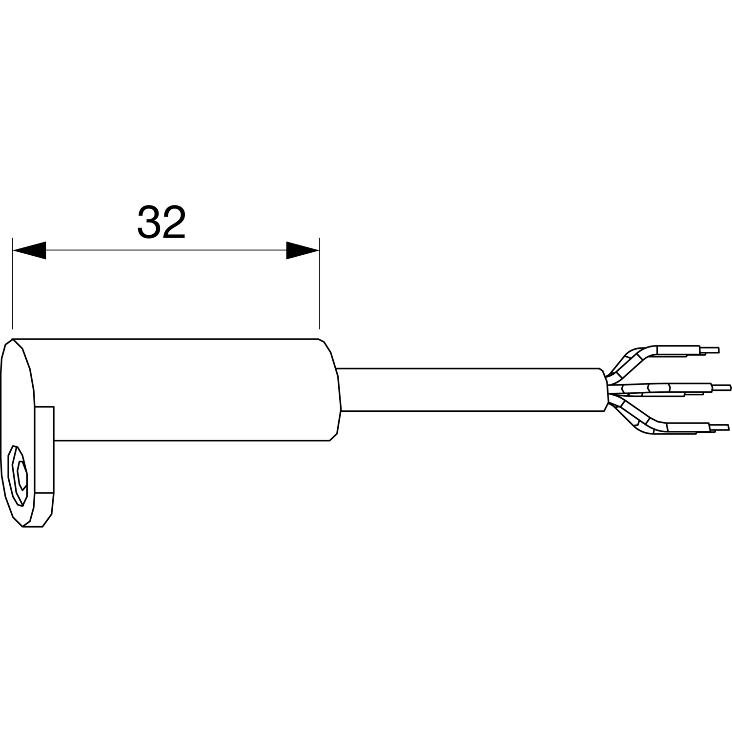 MACO-TRONIC Reedkontakt kombi Öffnungs-/Verschlussüberwachung, Kabel 6m ...