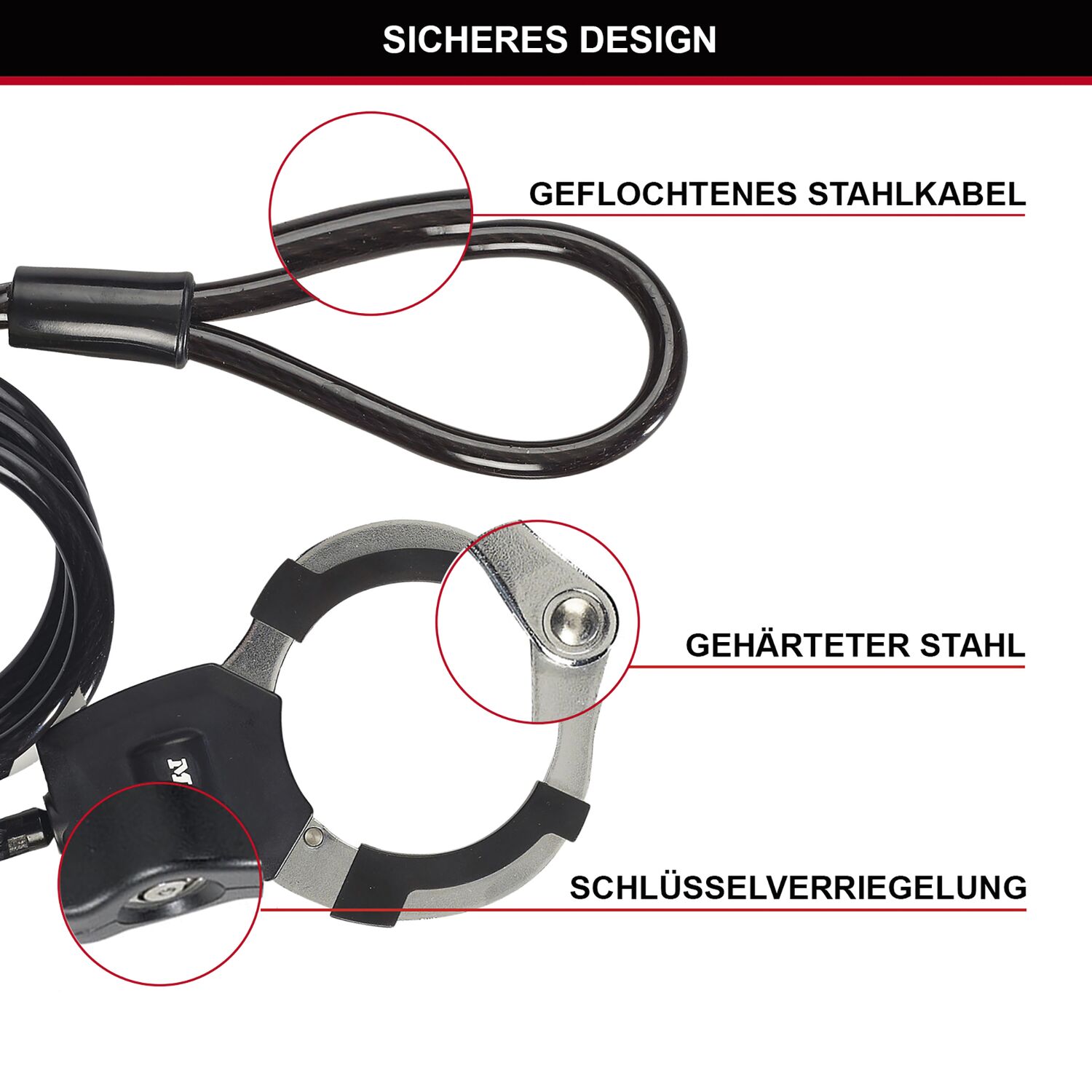 MASTER LOCK Kabelschloss STREET CUFF 8275 - vasalat