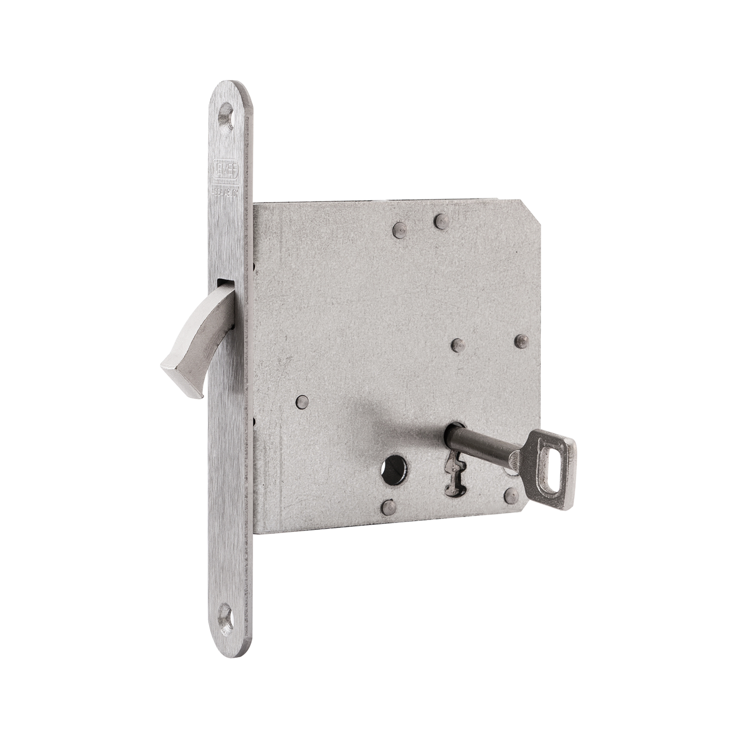 ASSA ABLOY Schiebetürschloss mit vernickeltem Bogenriegel - vasalat
