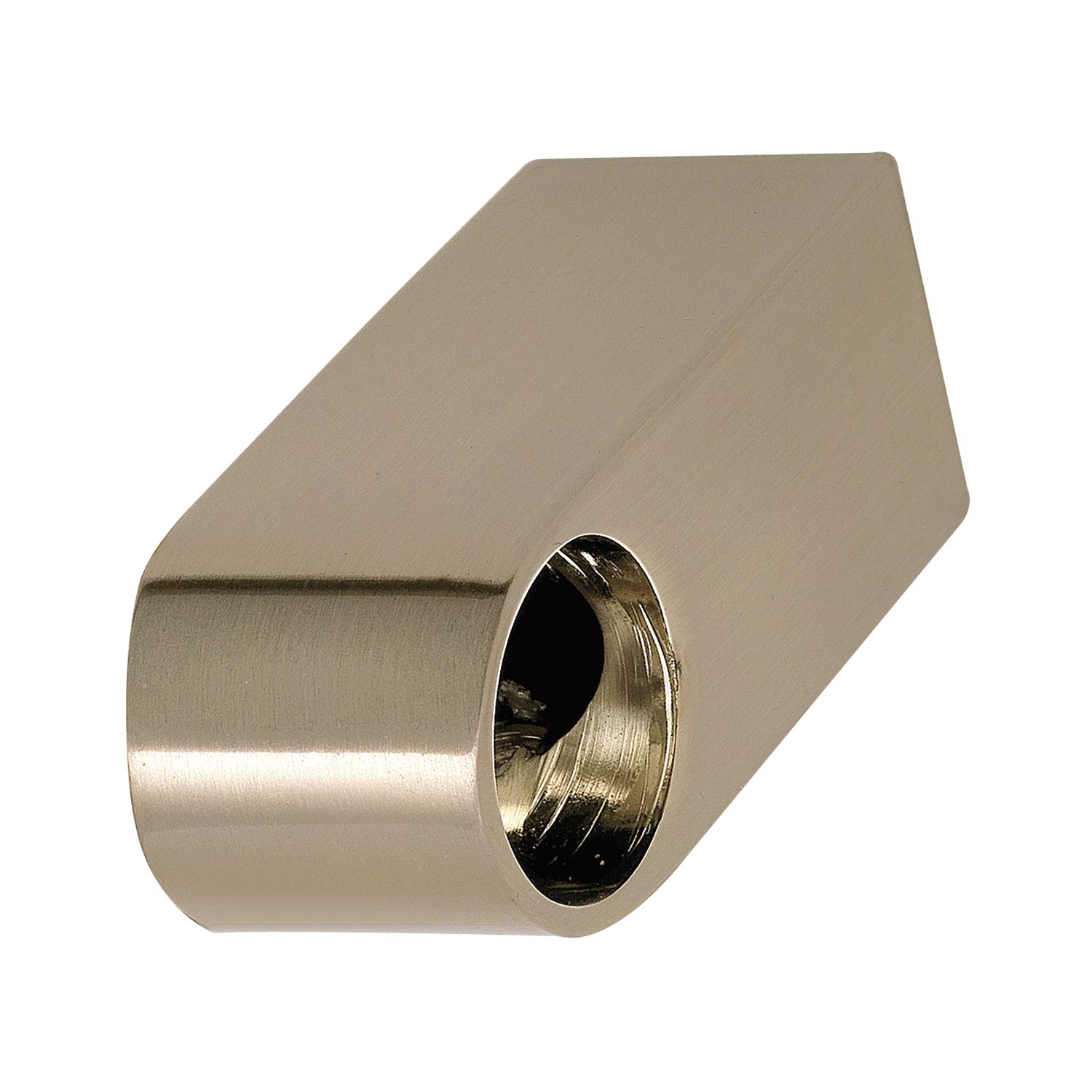 Rohrhalter Modern eckig, Zamak Edelstahl Effekt - vasalat