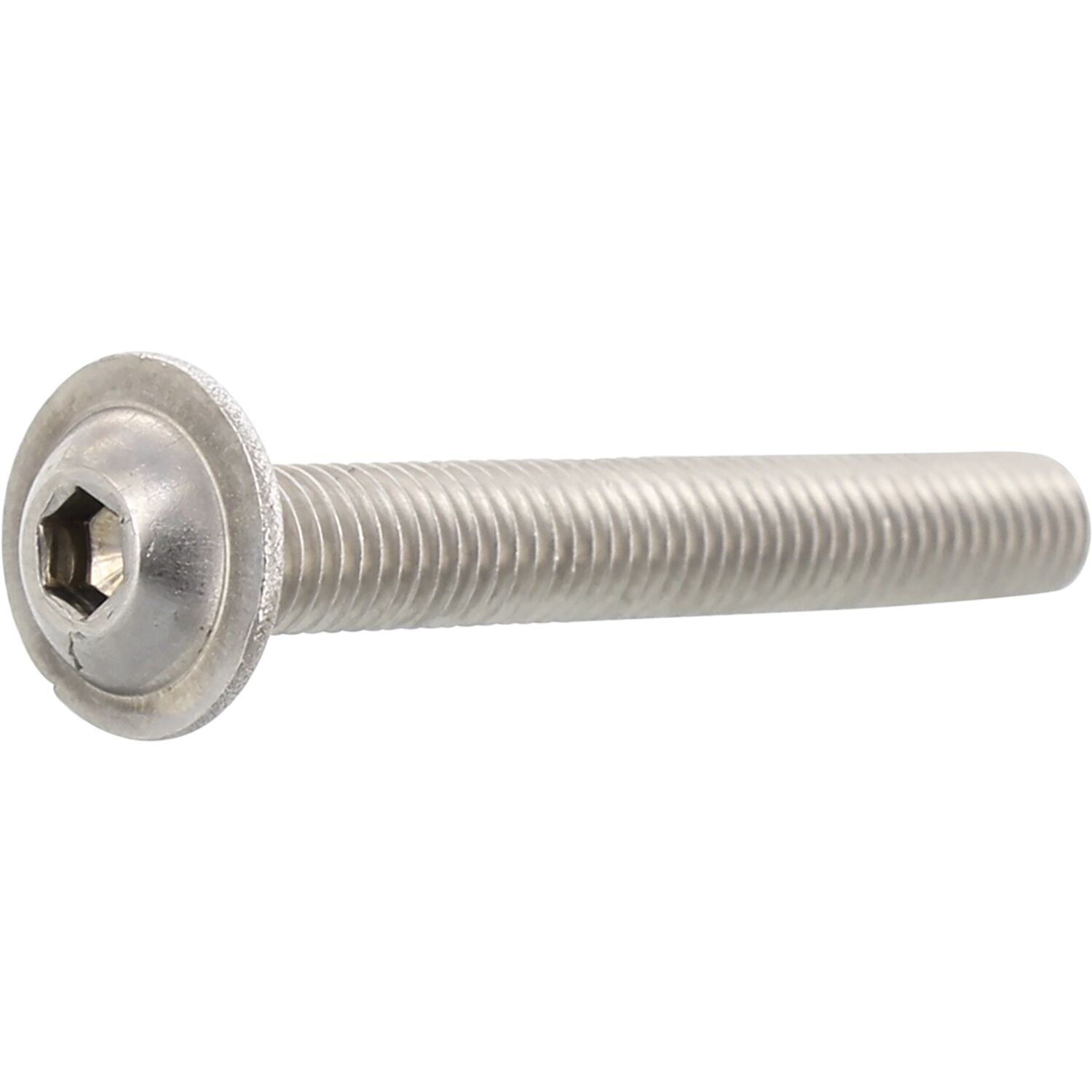 Linsenschraube ISO 7380-2 mit Flansch - Edelstahl A2 - vasalat