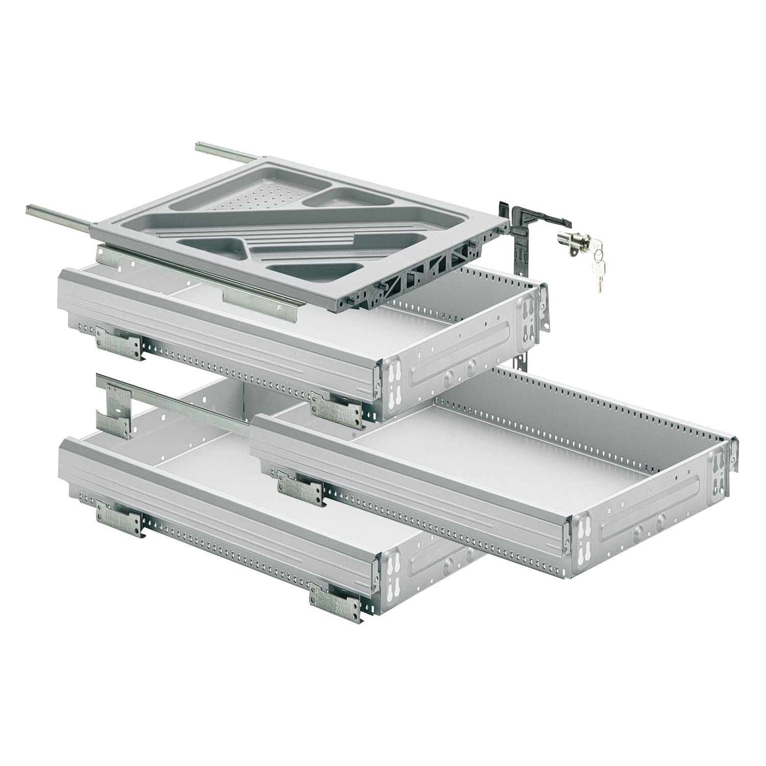 HETTICH SYSTEMA TOP 2000 Container-Set Silent System, Teilauszug - vasalat