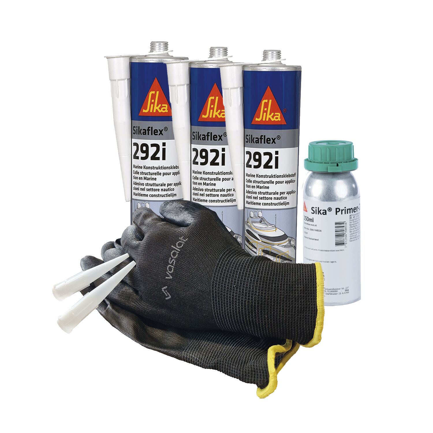 Sikaflex 292i weiss mit Primer für Kunststoff Verklebung / Kunststoff ...