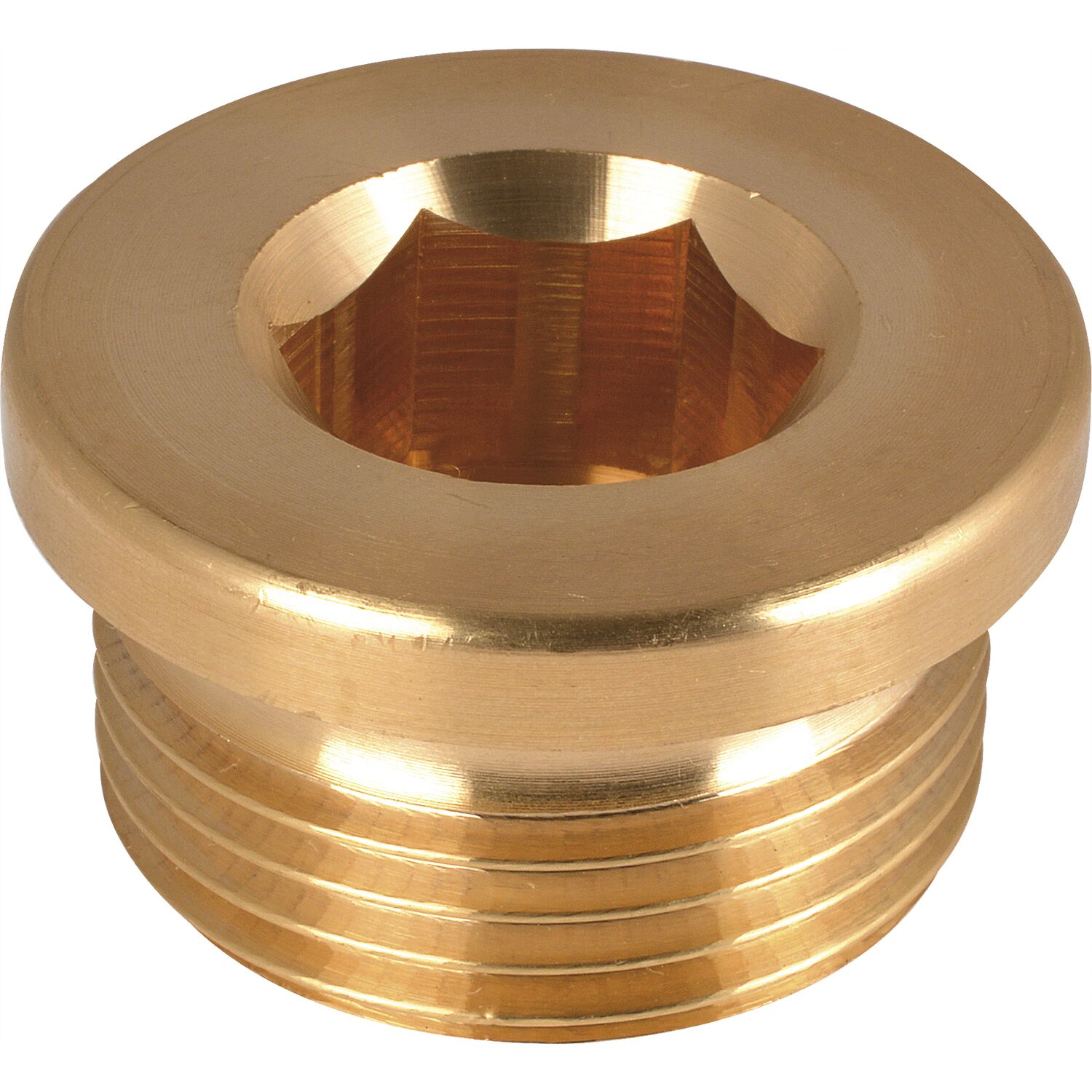 Verschlussschraube DIN 908 mit Rohrgewinde - Messing blank - vasalat Verschlussschraube DIN 908 mit Rohrgewinde - Messing blank - vasalat