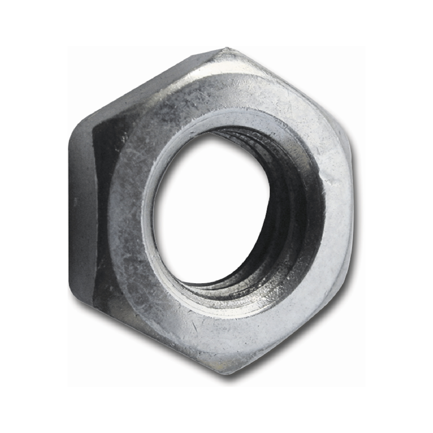 Sechskantmutter flach DIN 936 - 17H Stahl verzinkt-blau - vasalat