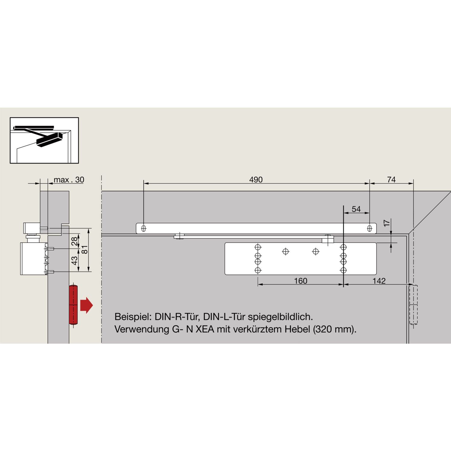DORMAKABA Türschließer TS 98 XEA G-N, EN 1-6 - vasalat