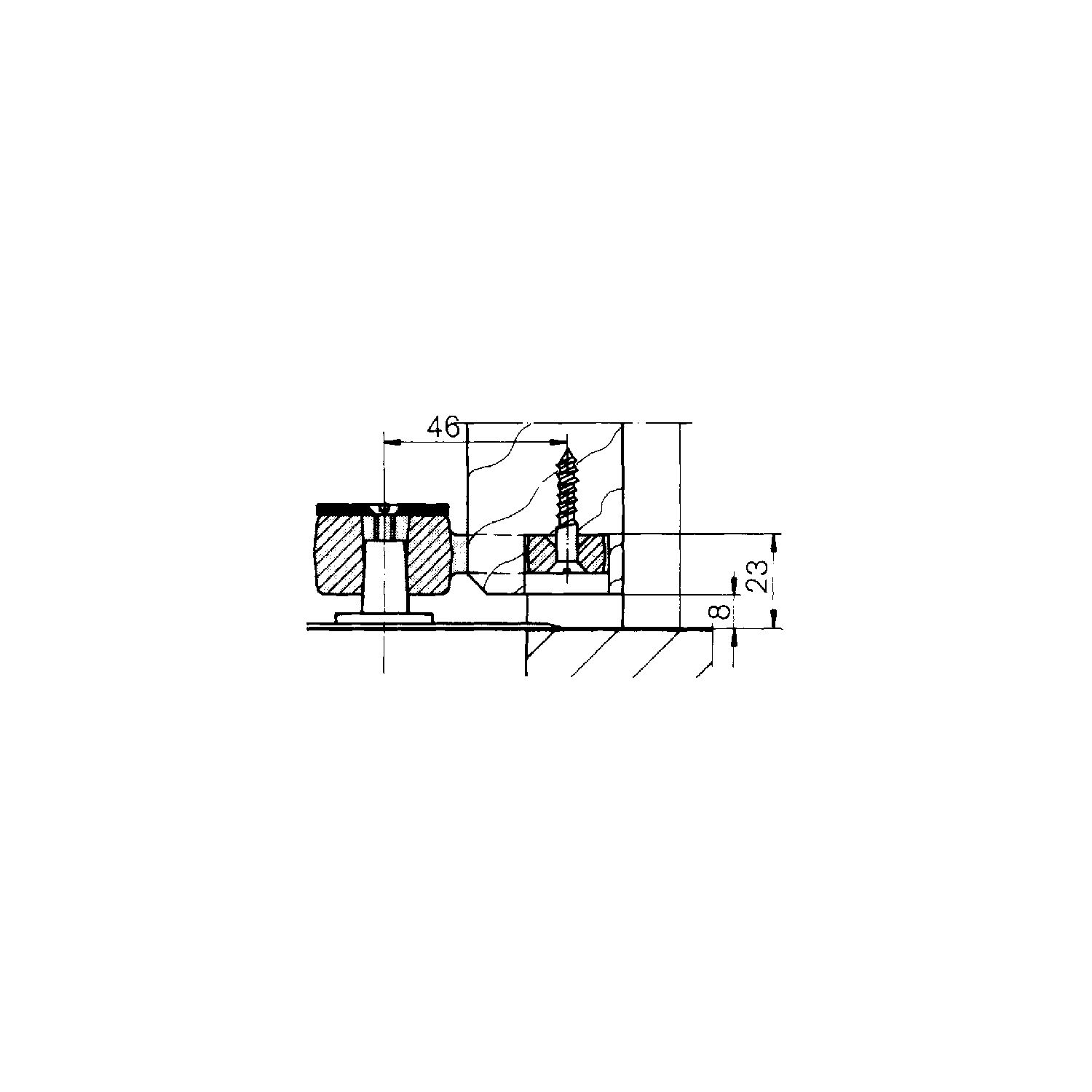 Türschiene DORMA 7411/46 für Anschlagtür gefälzt zum Aufschrauben ...