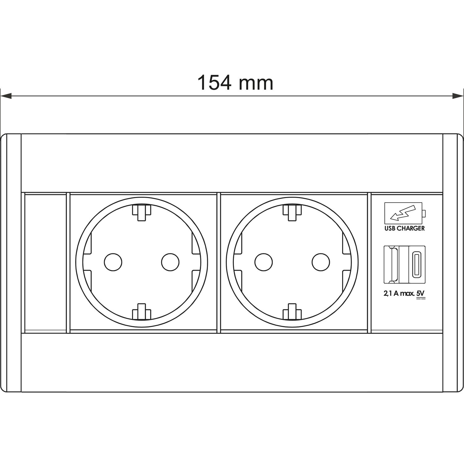 EVOline Steckdosenelement EVOline V-Dock 230 V - vasalat