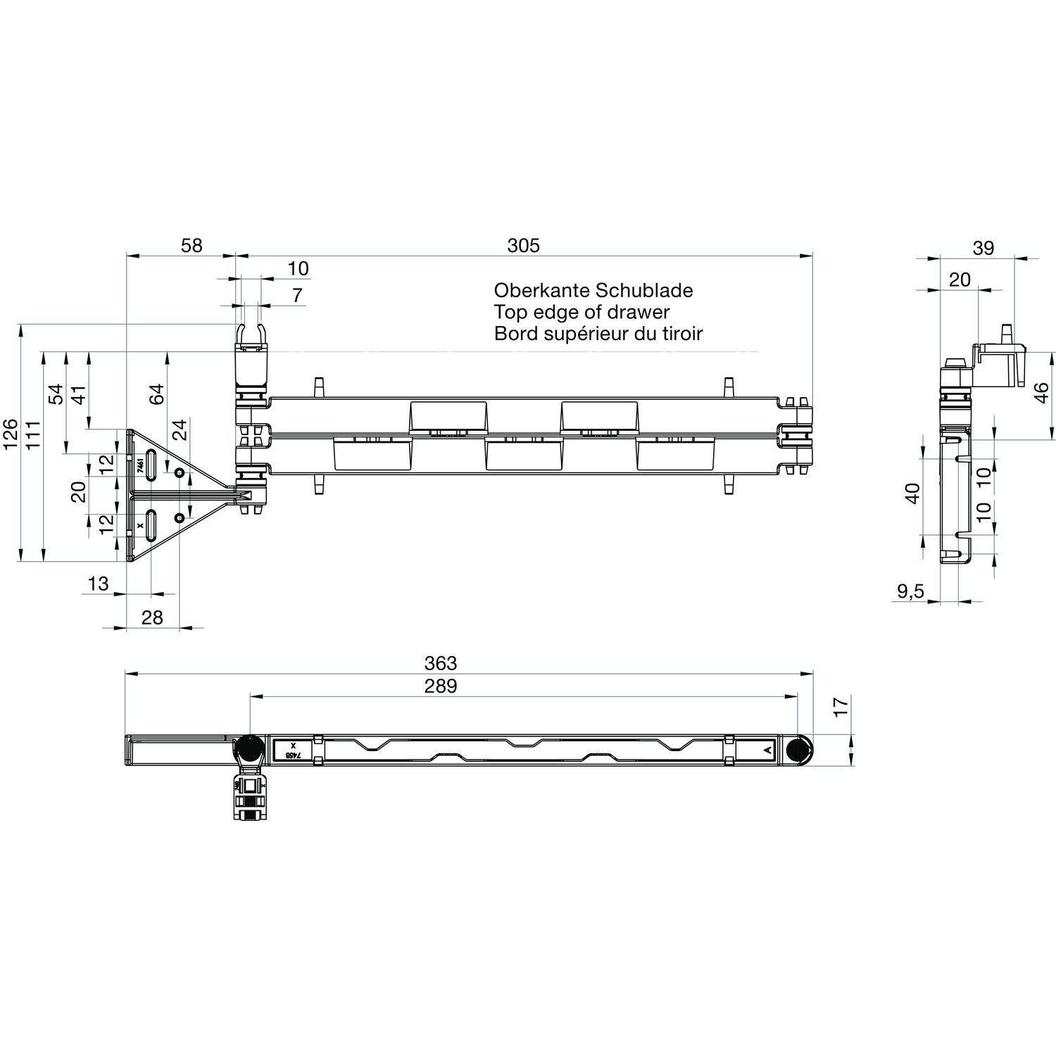 EVOline Wing Kabelführung schwarz - vasalat