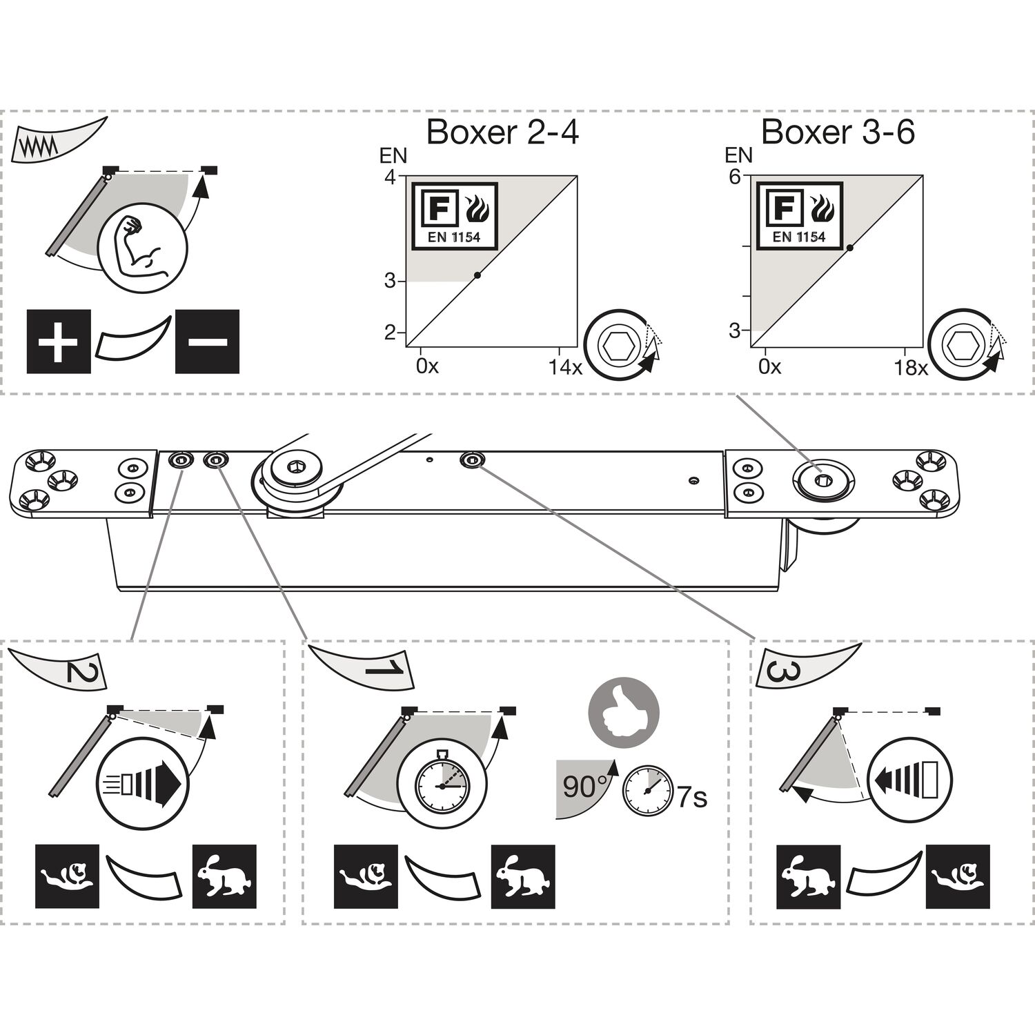 Türschließer integriert BOXER 2-4 - vasalat