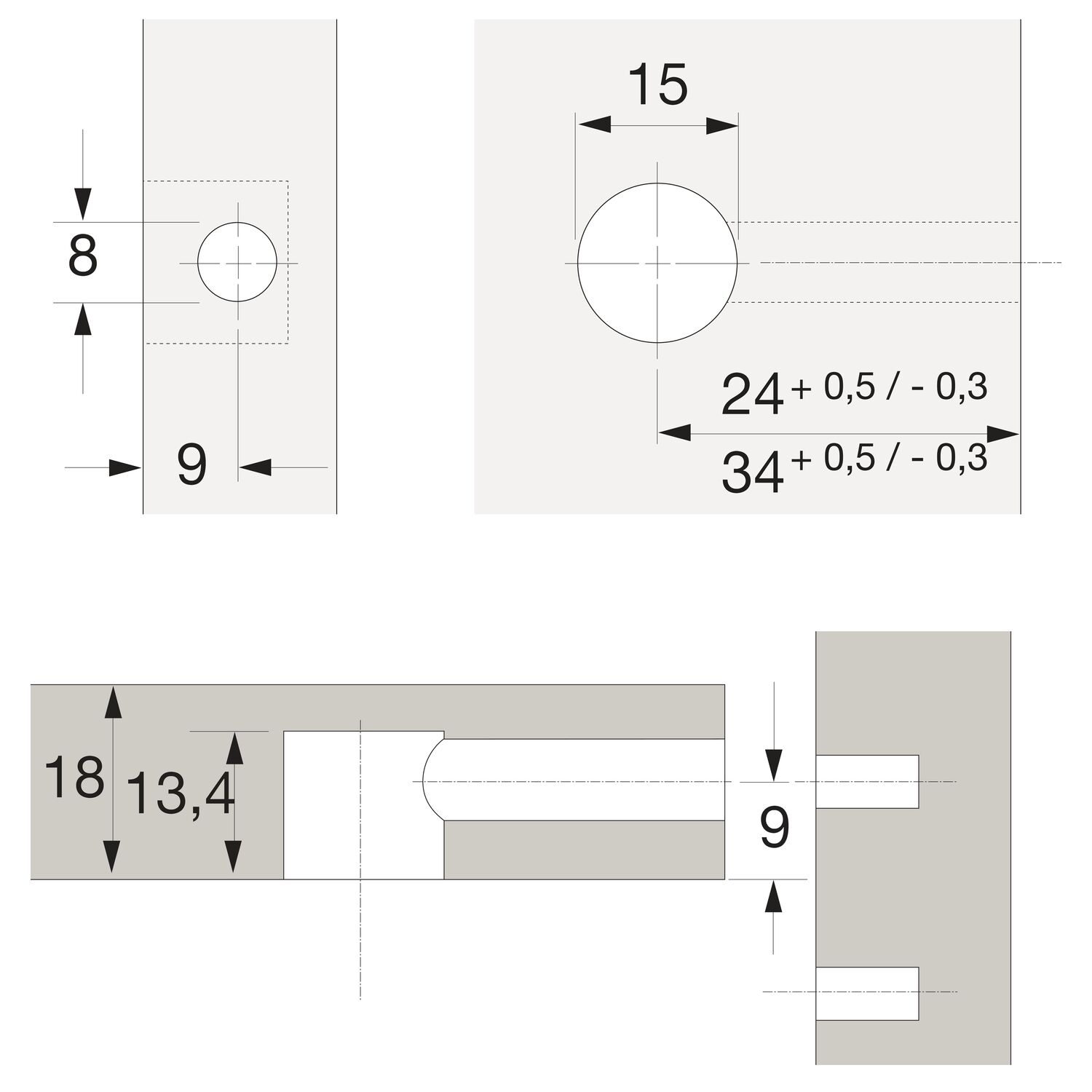 HETTICH Exzenter Rastex 15 - vasalat