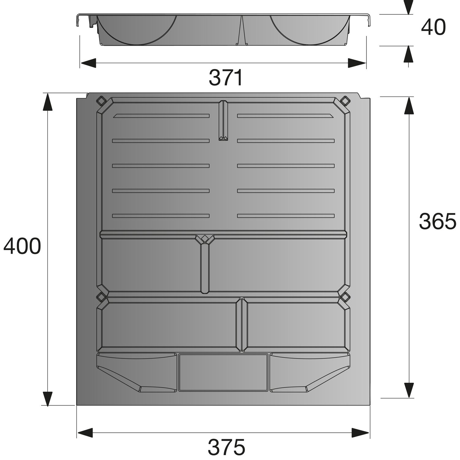 HETTICH SYSTEMA TOP 2000 Schreibmaterial-Auszug Systema Top 2000 - vasalat