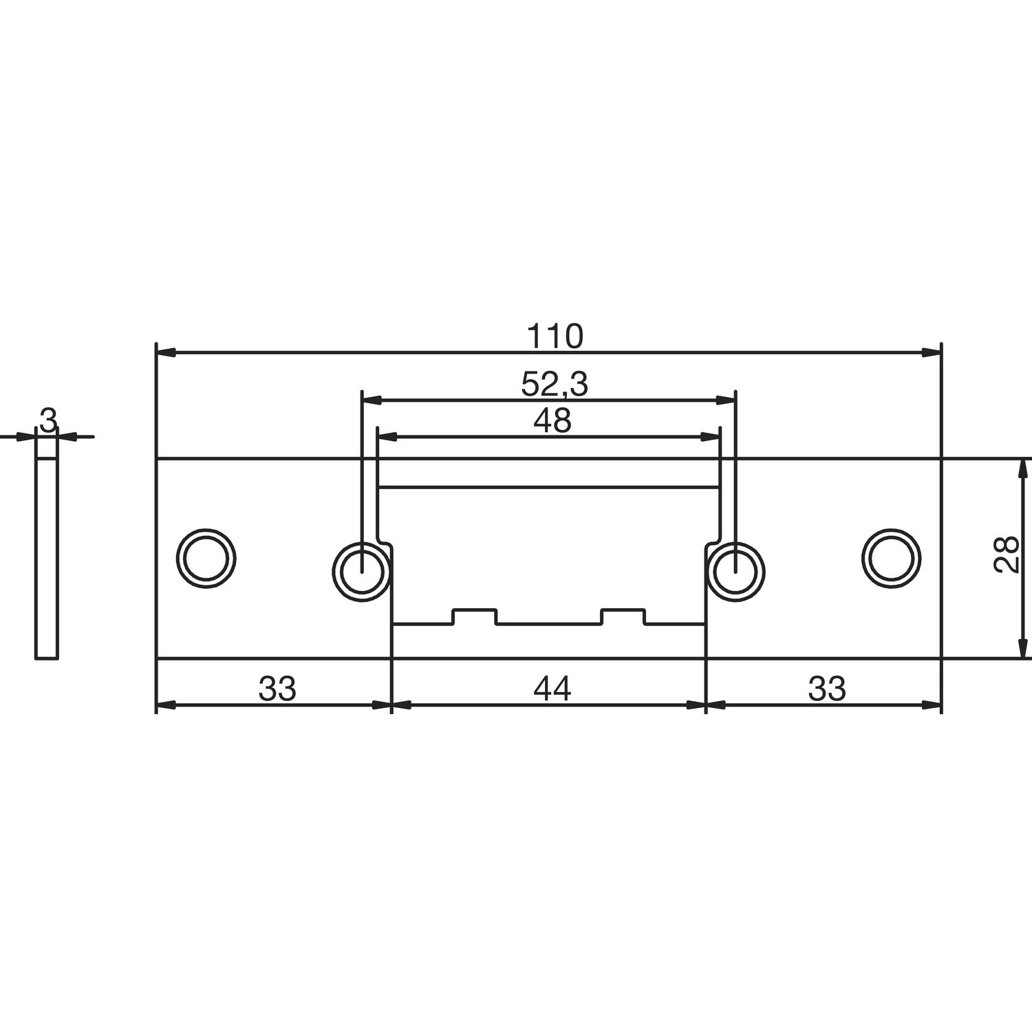 Schließblech für Türöffner FGD mit Fallengleitdeckel - vasalat