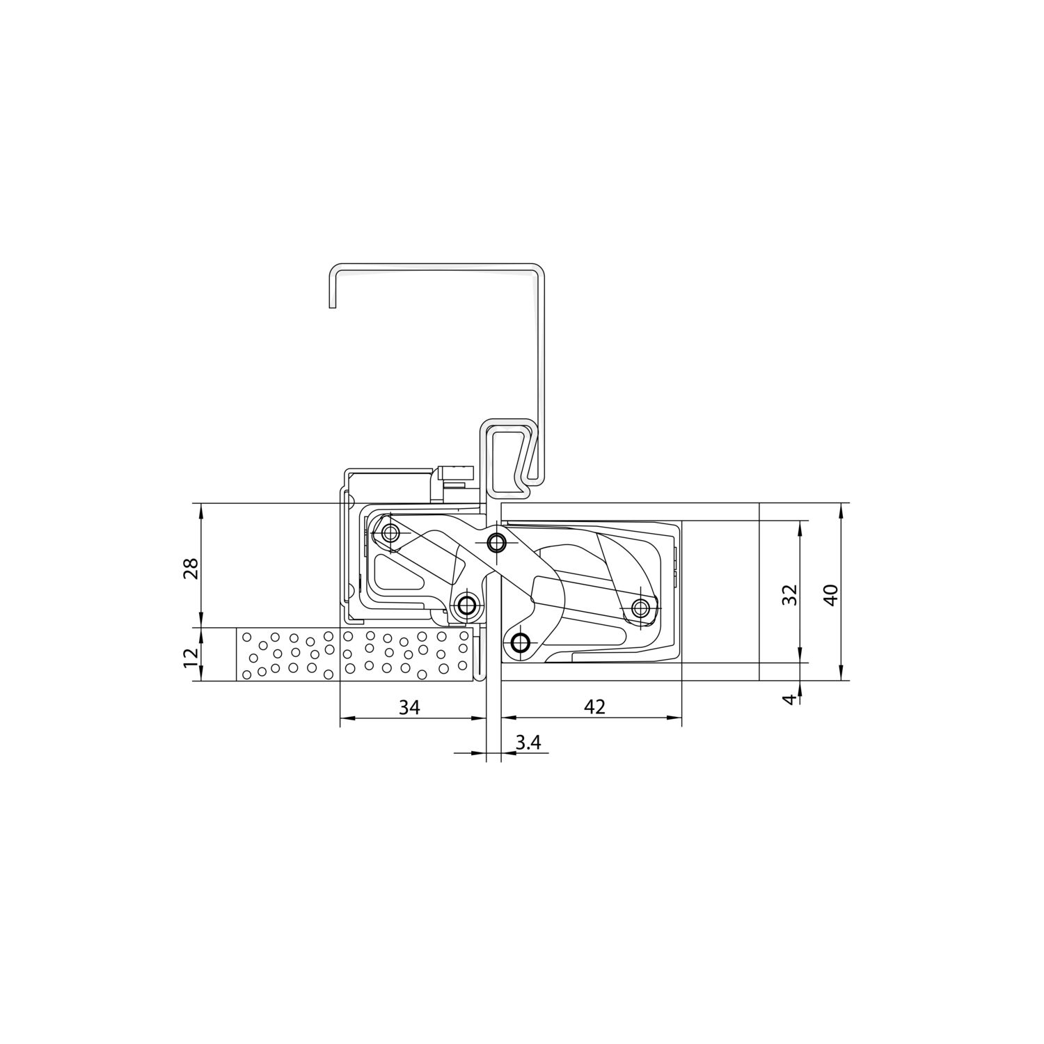 SIMONS Türband TECTUS TE 311 3D FVZ,verdeckt, silberfärbig beschichtet ...