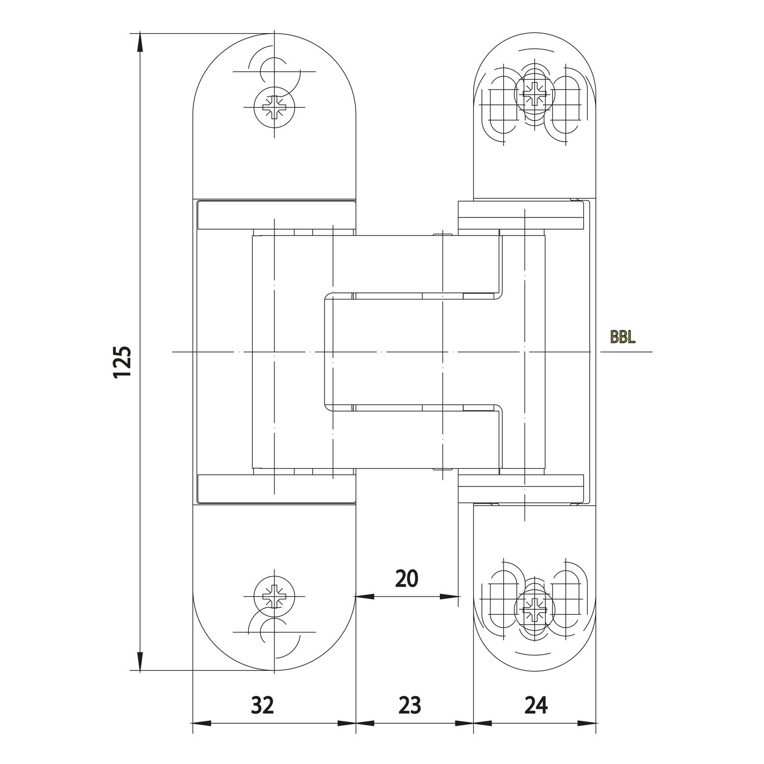 SIMONS Türband TECTUS TE 311 3D FVZ,verdeckt, silberfärbig beschichtet ...