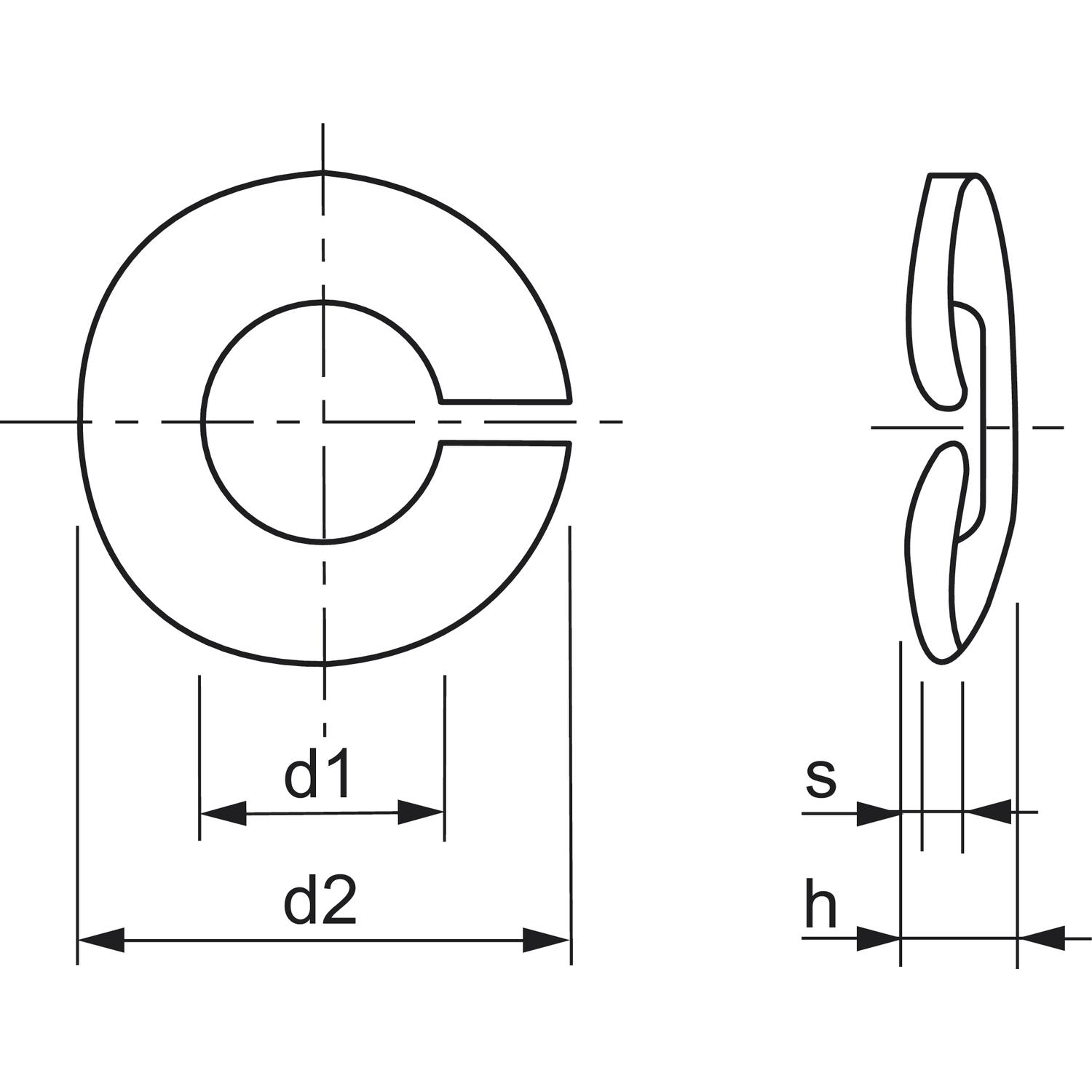 Federring DIN 128A - Edelstahl A1 - vasalat