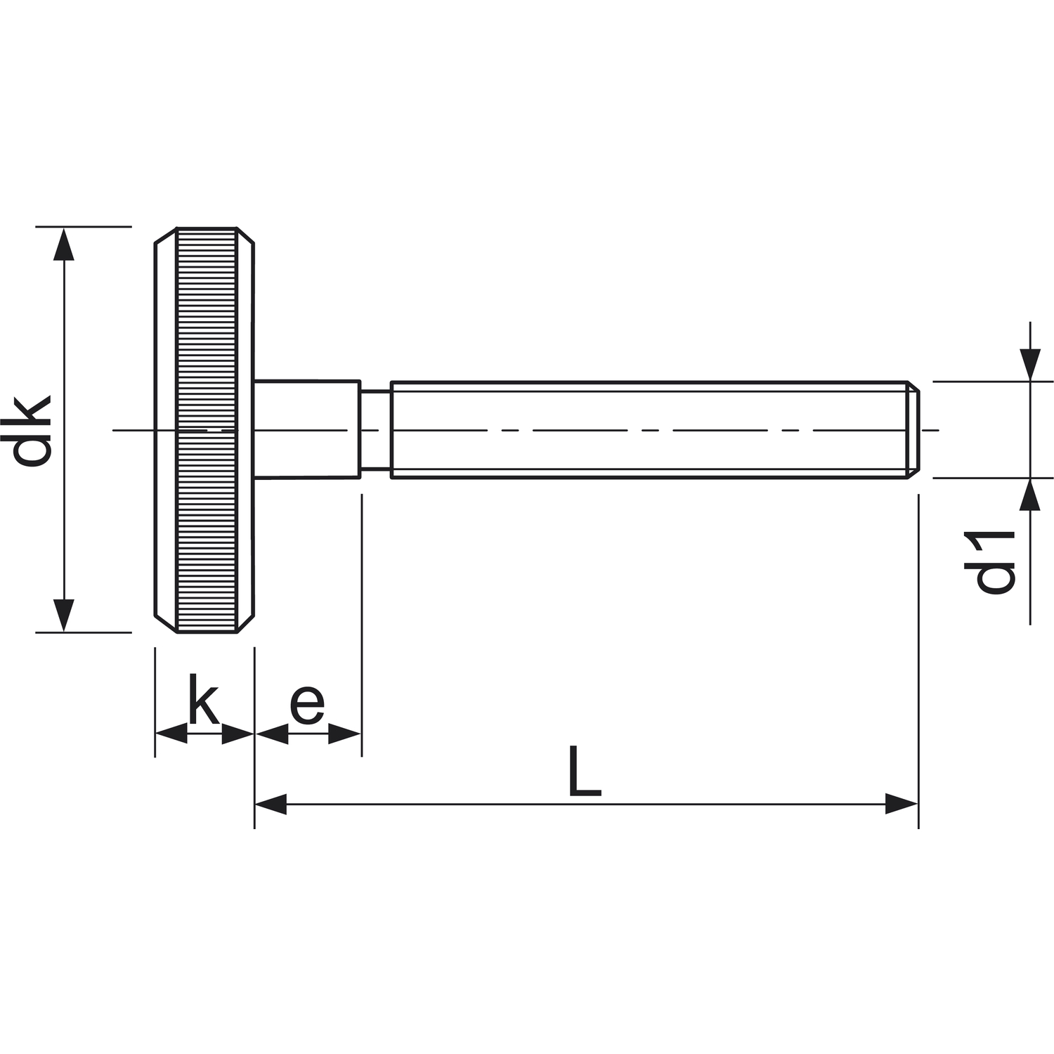 Rändelschraube DIN 653 - Edelstahl A1 - vasalat