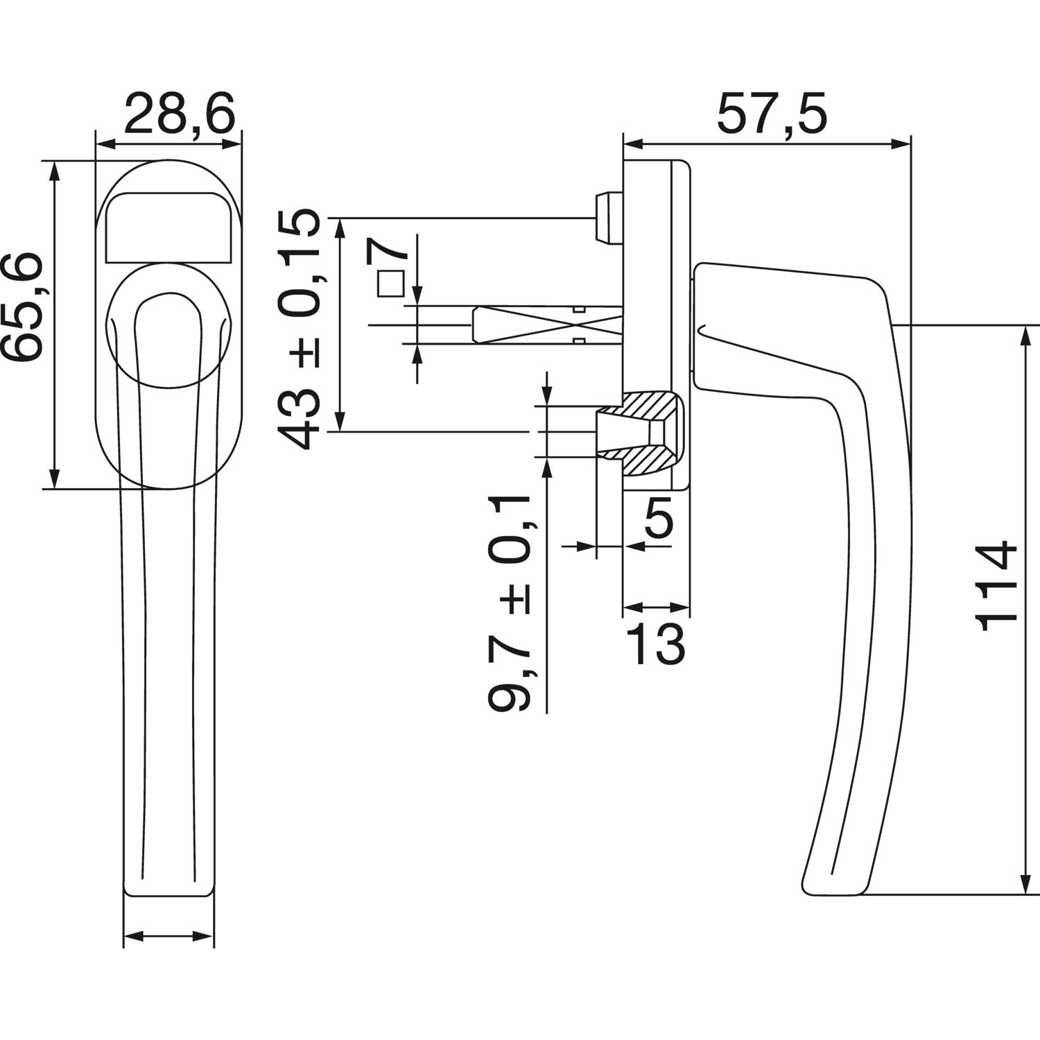 ROTO Fenstergriff ROTOLINE - vasalat