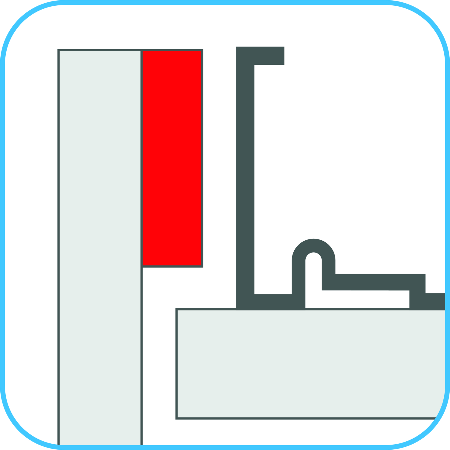 CINETTO PS40 Beschlägegarnitur für dritte Tür mittig - vasalat